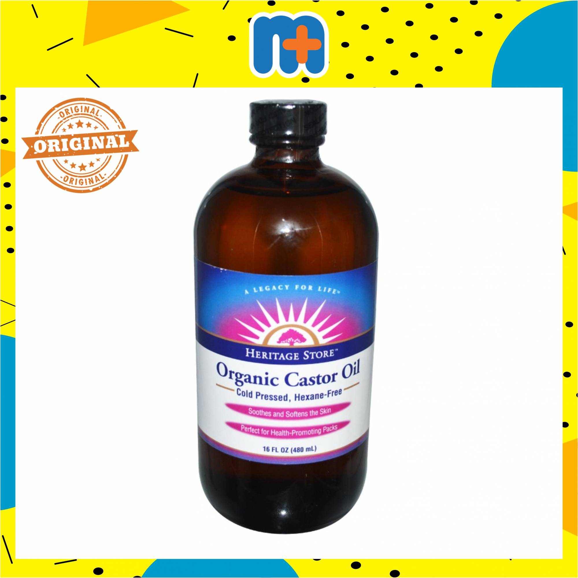 [mplus] Heritage Store Organic Castor Oil 480ml